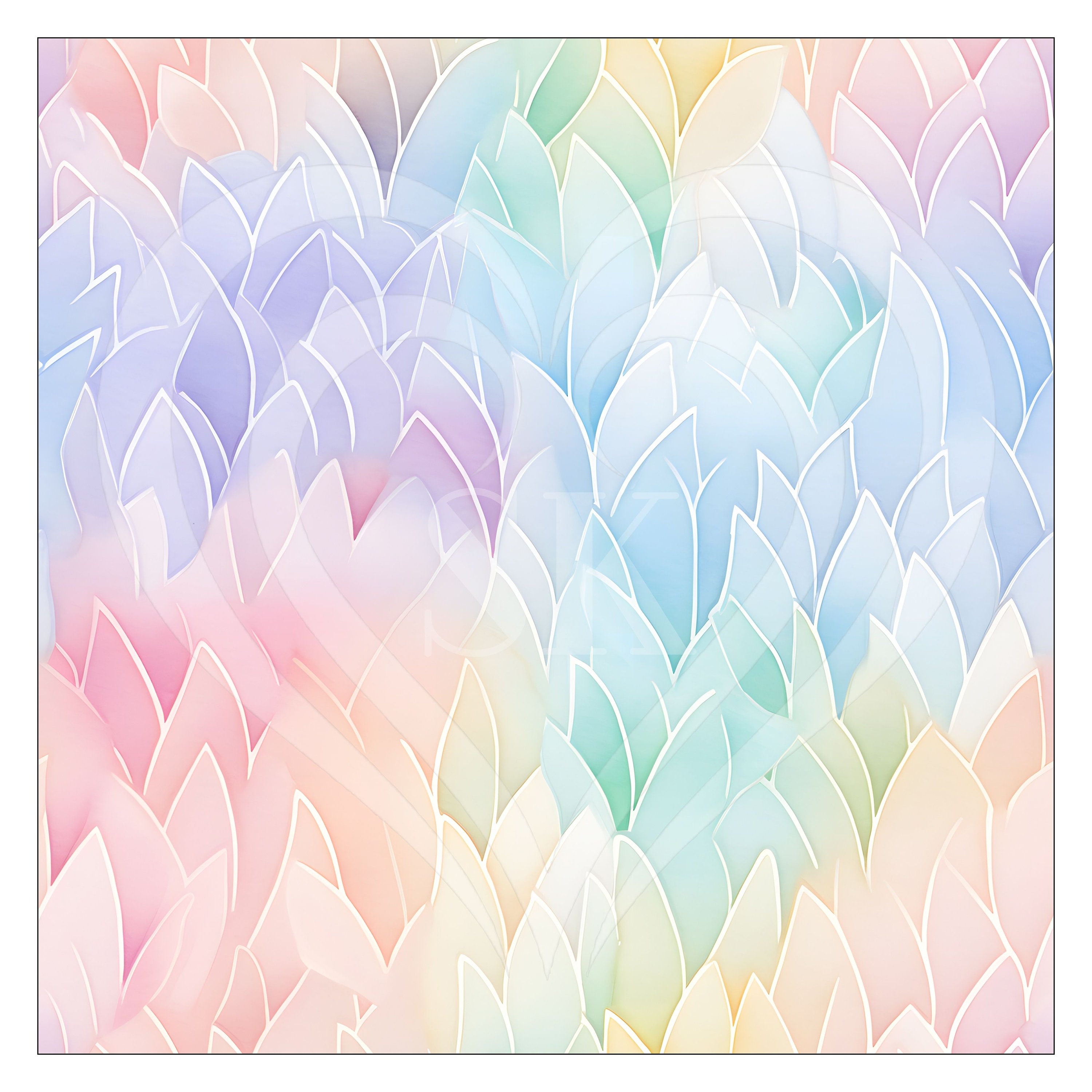 Pastel Rainbow Watercolor DIGITAL PAPER Ombre Marbling Clouds Texture ...