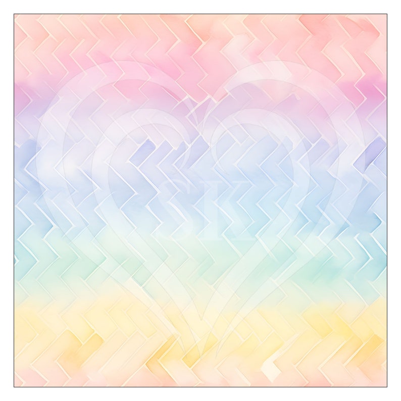 Pastel Rainbow Watercolor DIGITAL PAPER Ombre Marbling Clouds Texture ...