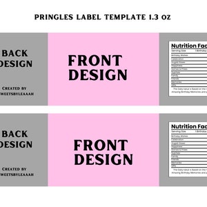 Pringles Label Template - Etsy
