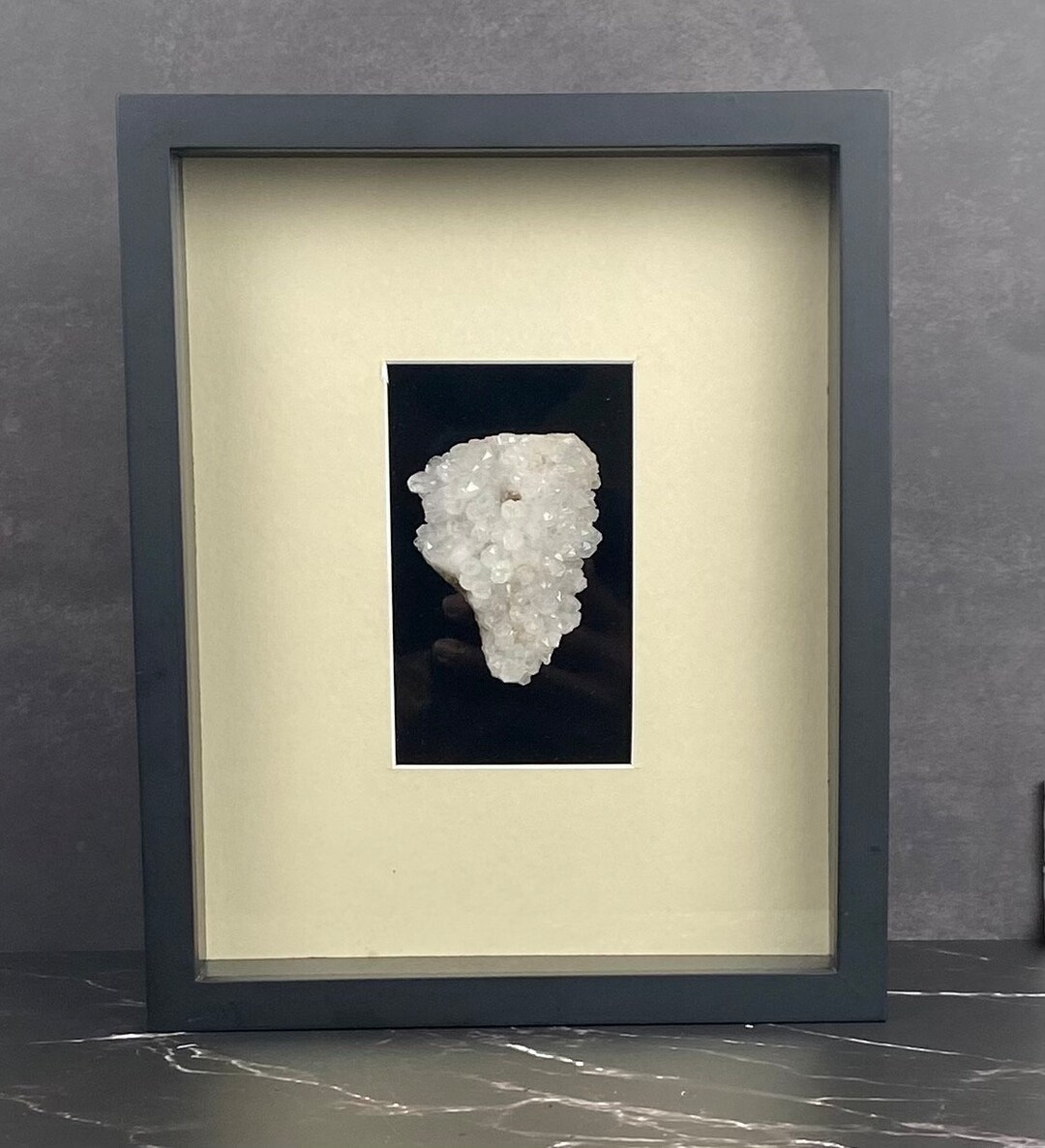 Black Shadow Box Diamond Hill Mine South Carolina White Quartz Crystal ...