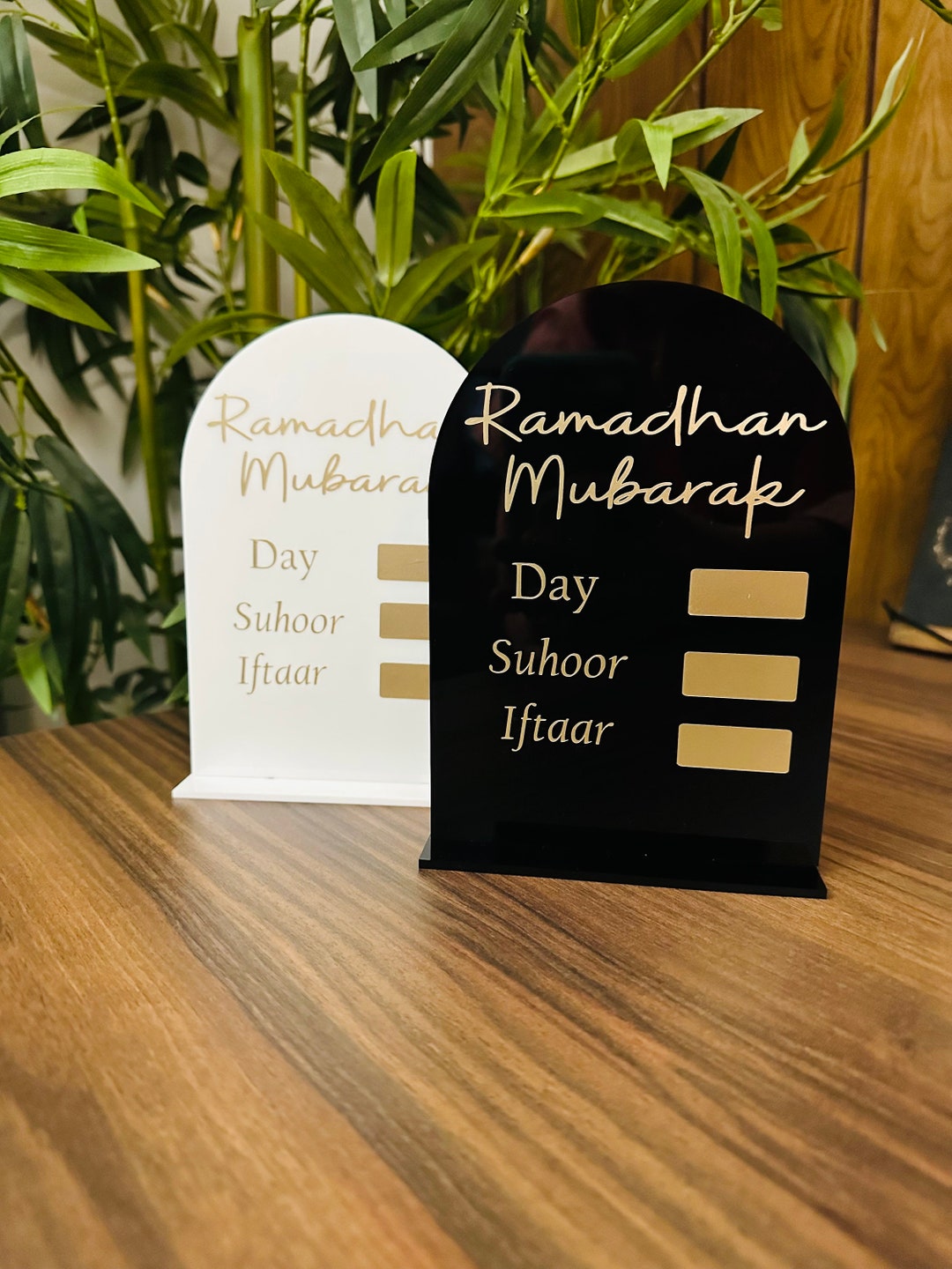 Ramadan Mubarak Sign Acrylic Sign Ramadan Timetable Islamic Decoration ...