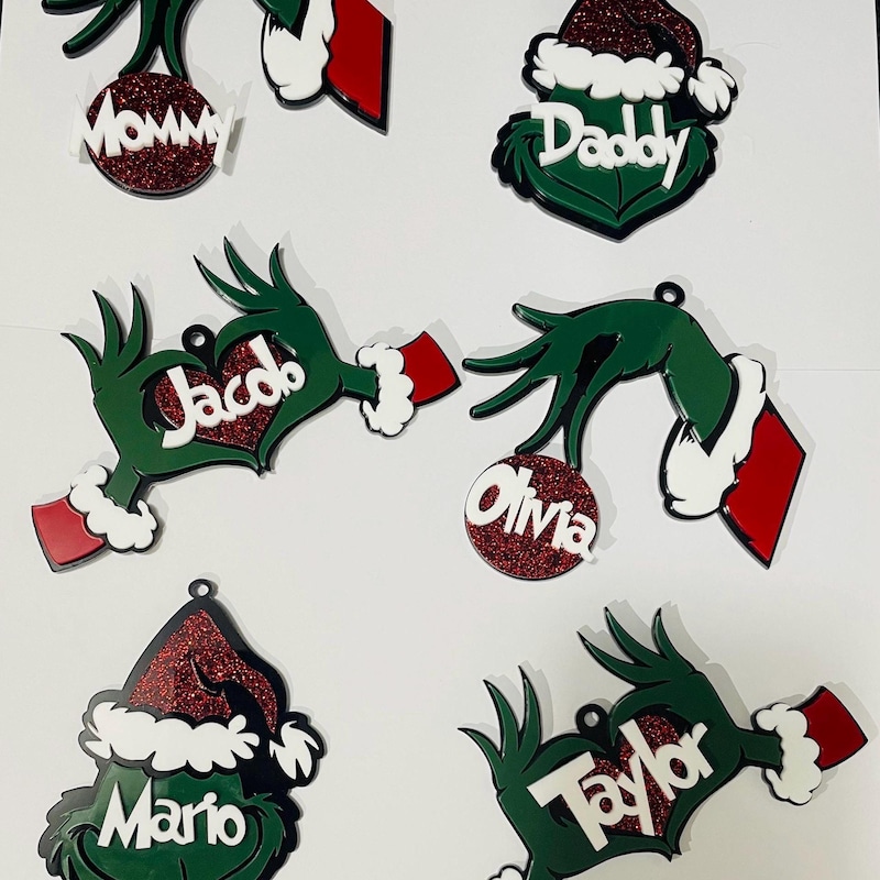 Grinch Name Tags - Etsy