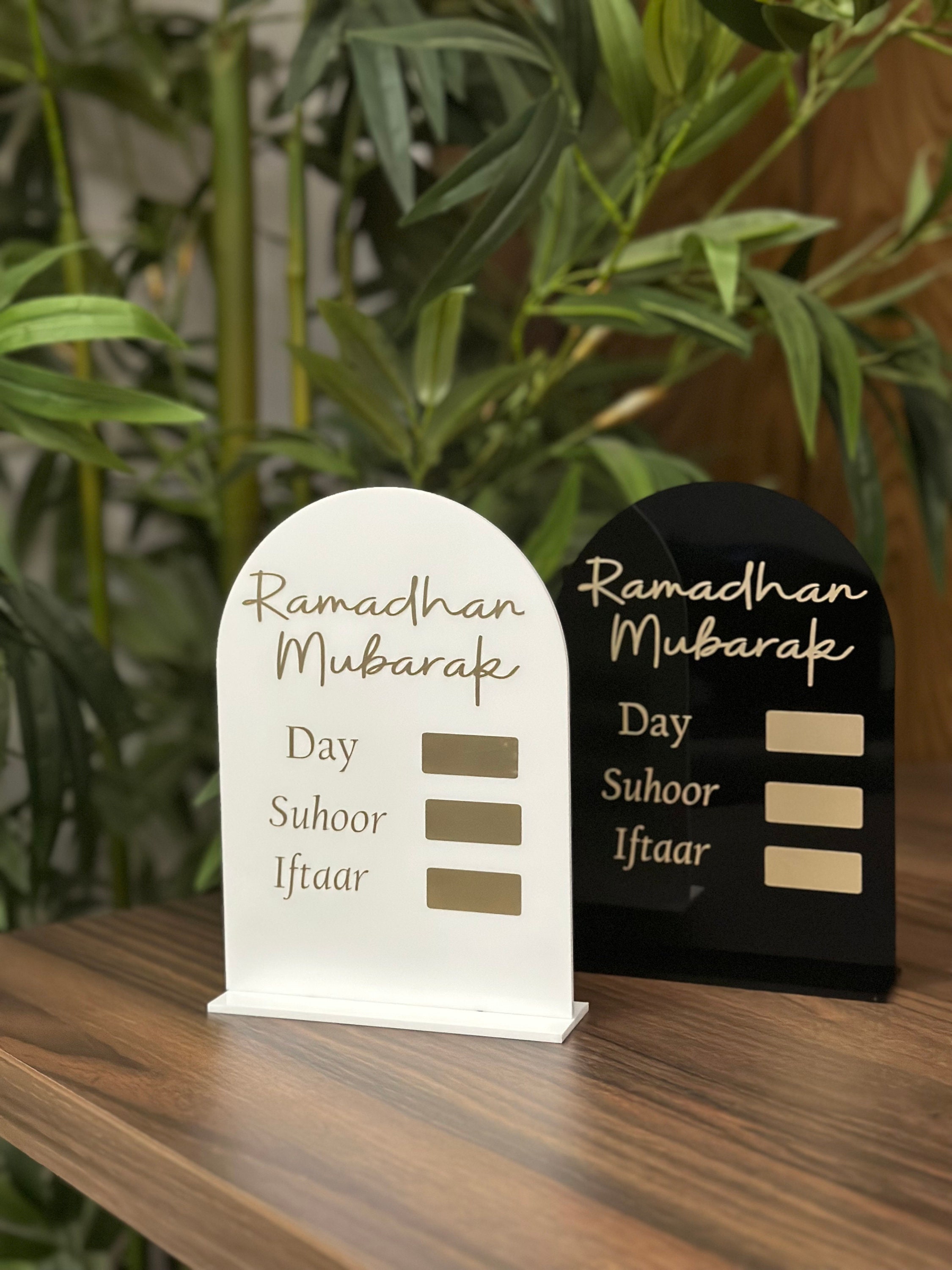 Ramadan Mubarak Sign Acrylic Sign Ramadan Timetable Islamic Decoration ...
