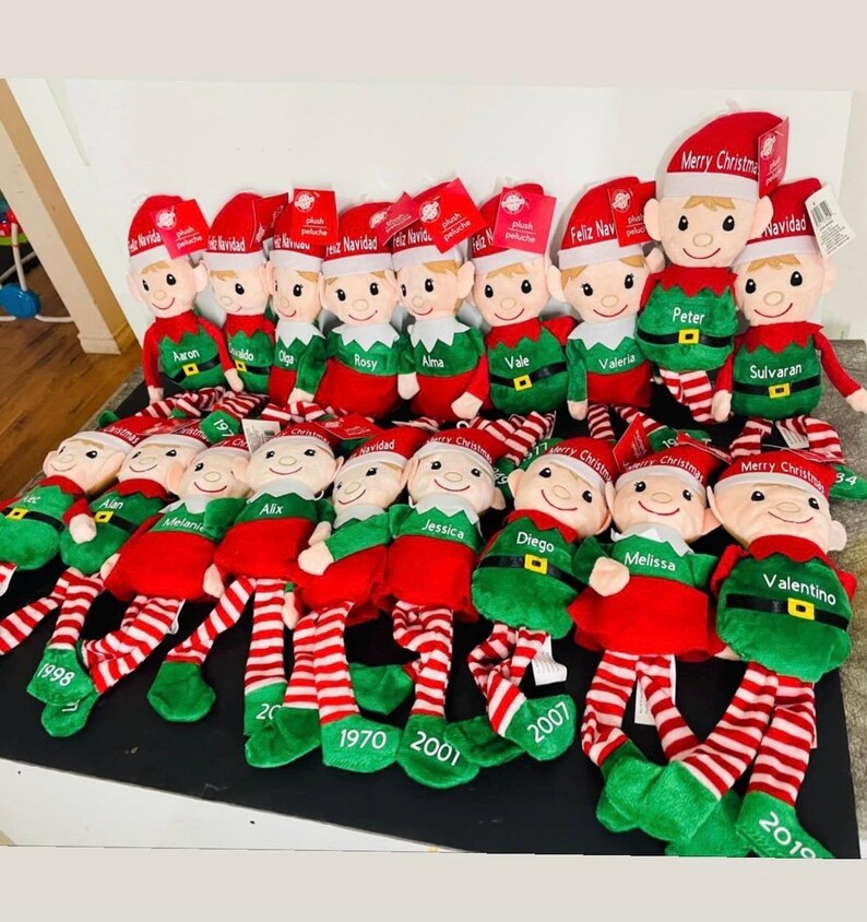 Custom Christmas Elf Ornament: Personalized Plush Toy - Etsy