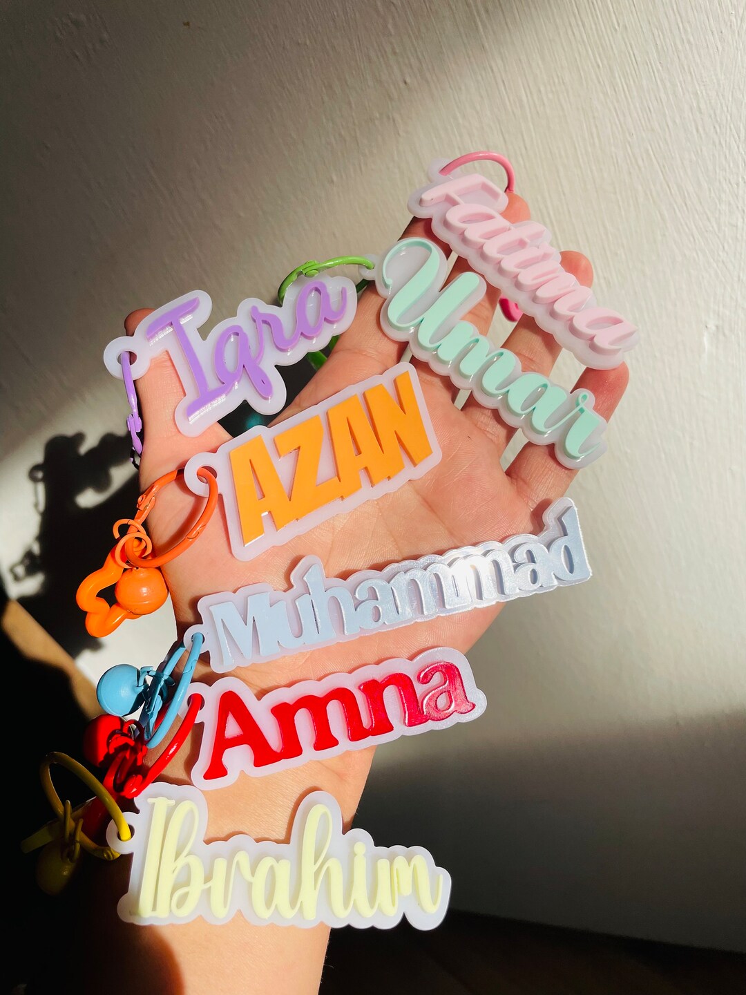 Backpack Name Tag | Acrylic Keychain | Personalized Acrylic Name Tag ...