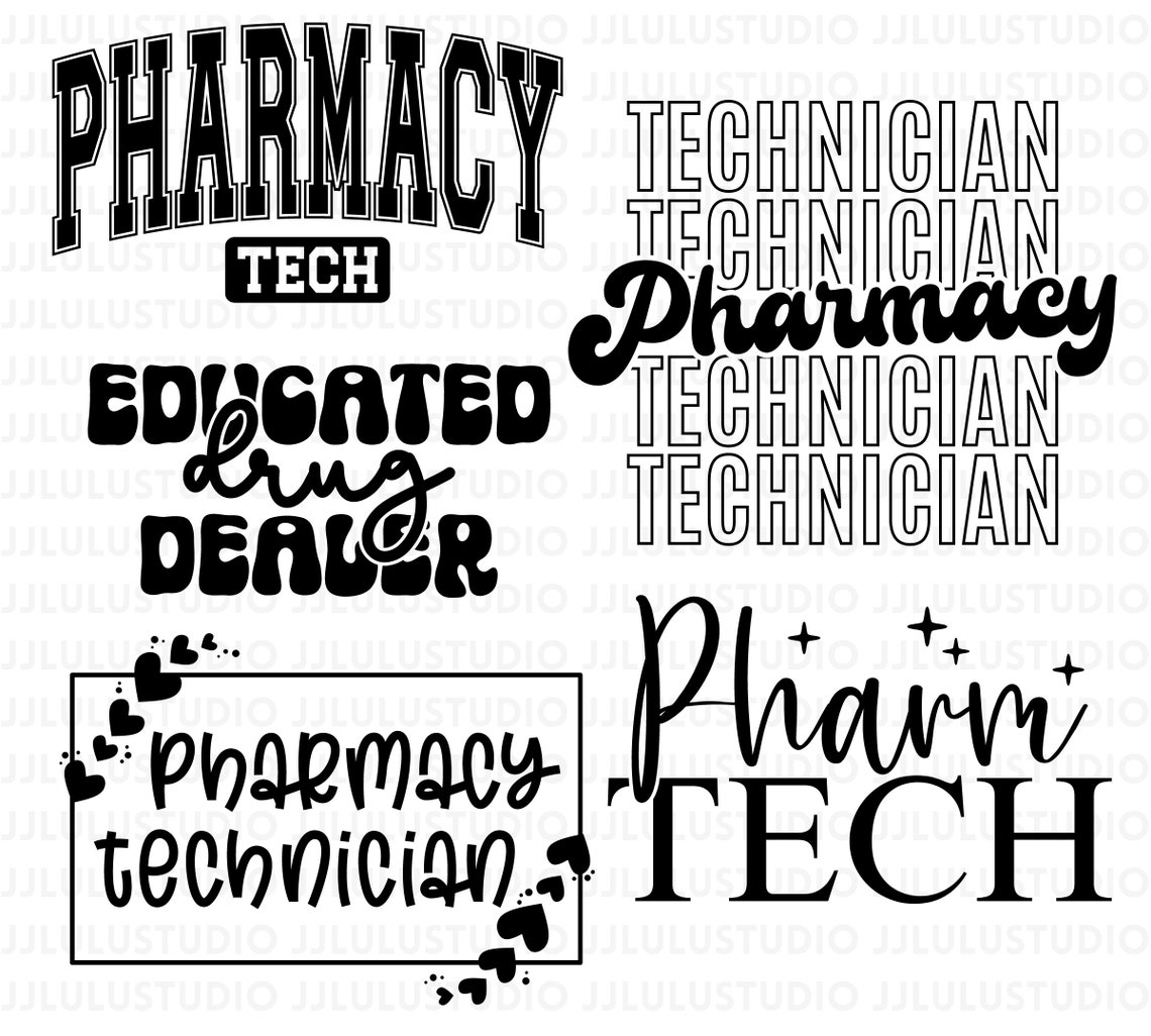 Pharmacy Tech Svg Bundle, Pharmacy Technician Svg, Pharm Tech Shirt Svg ...