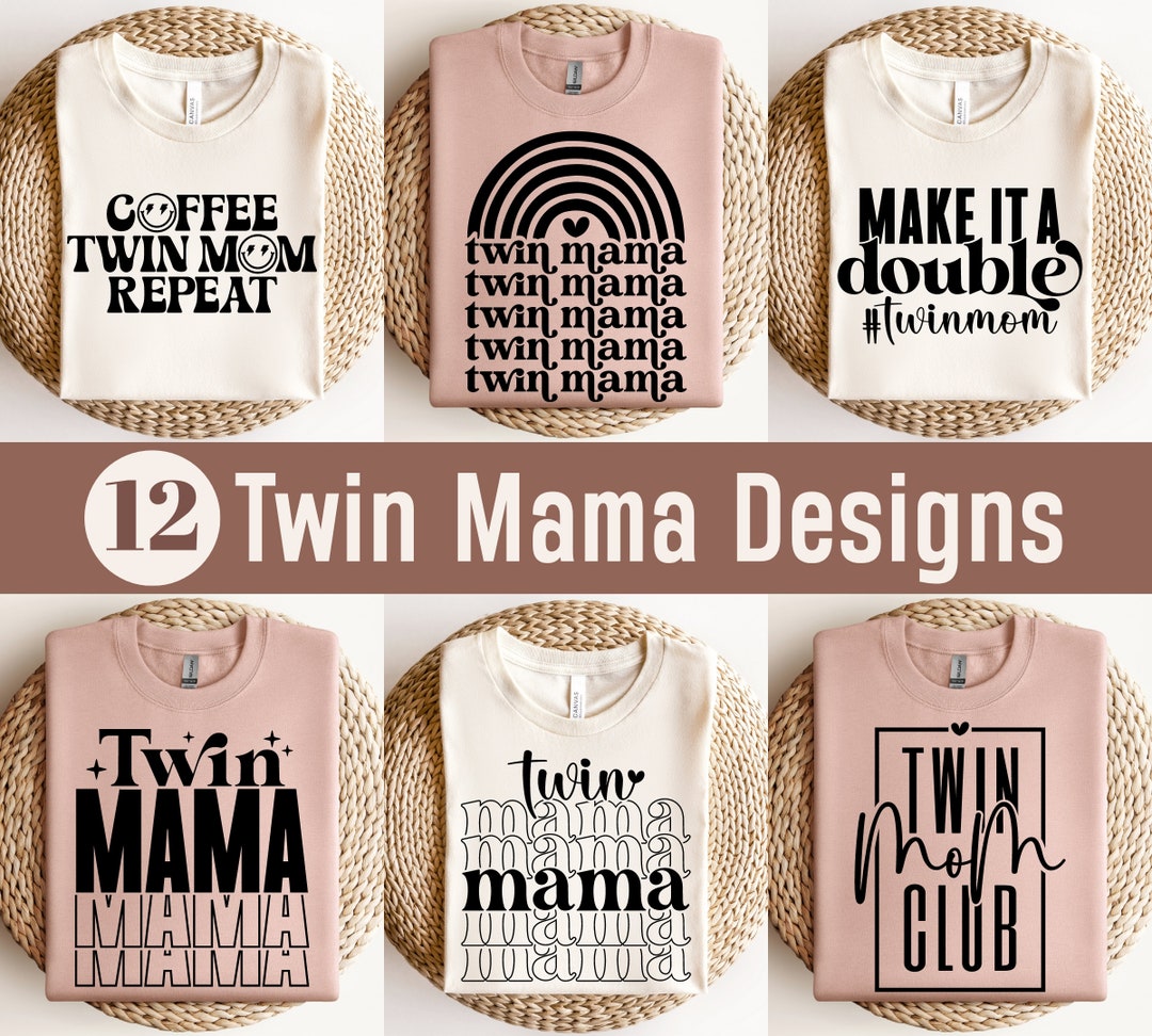 Twin Mama Svg Bundle, Twin Mom Svg, Twins Mother Svg, Mom of Twins Svg ...