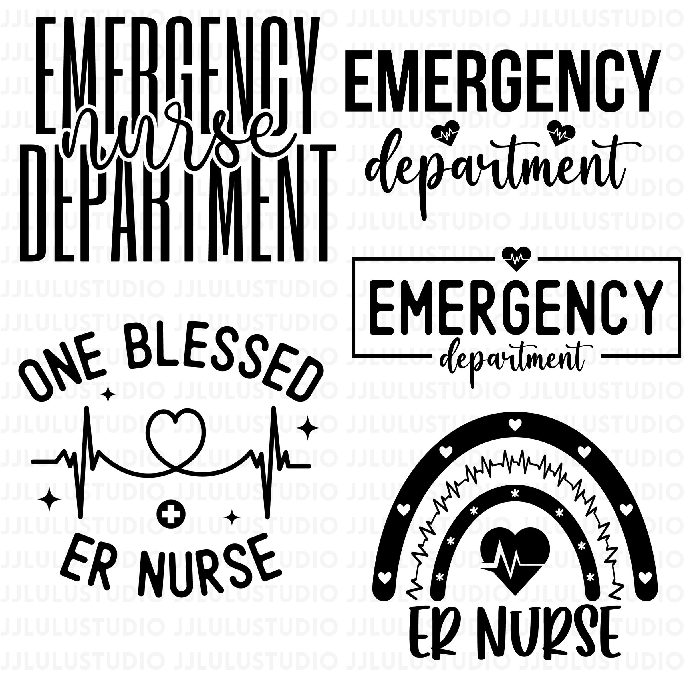 ER Nurse Svg Bundle, Emergency Department Nurse Svg, Emergency Room ...