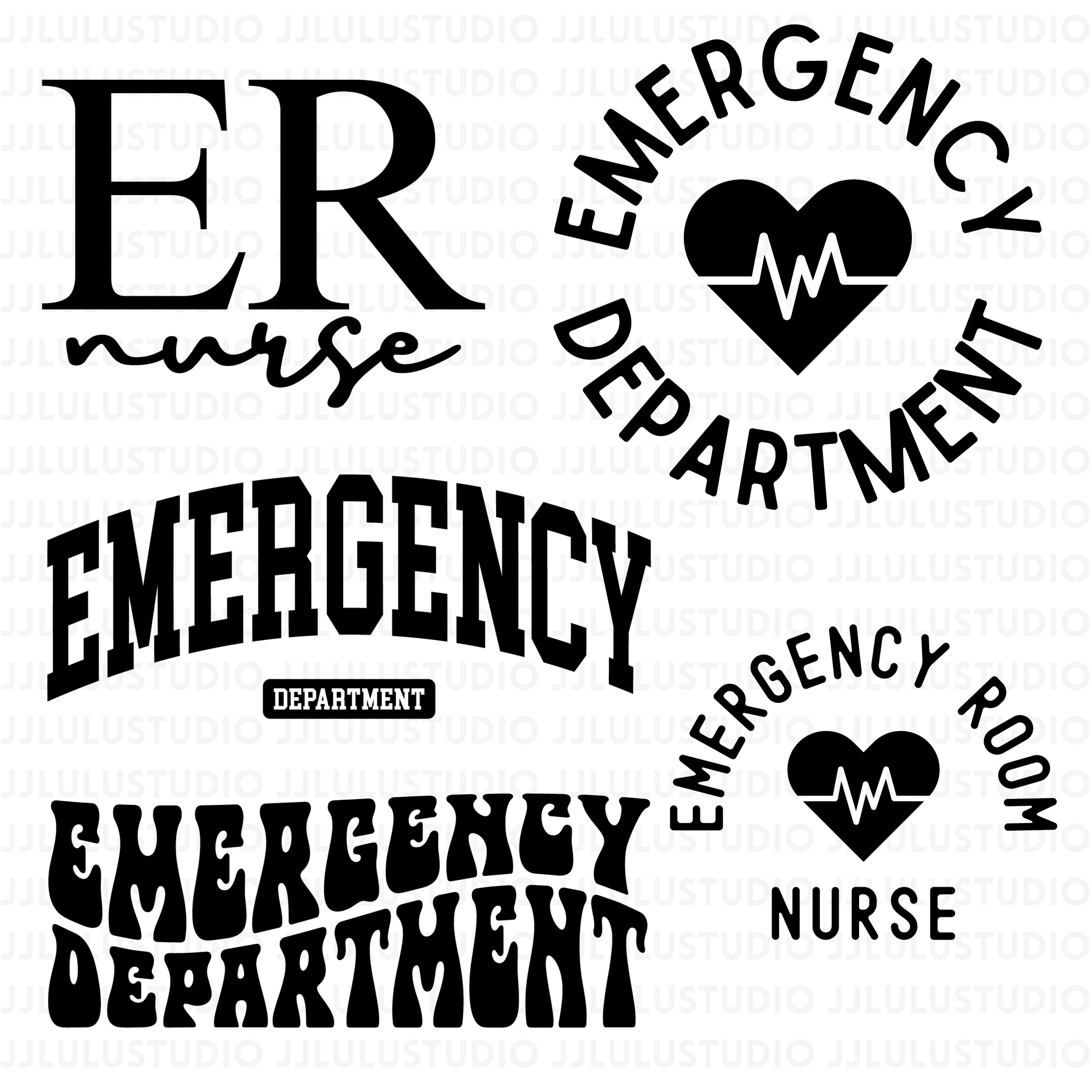 ER Nurse Svg Bundle, Emergency Department Nurse Svg, Emergency Room ...