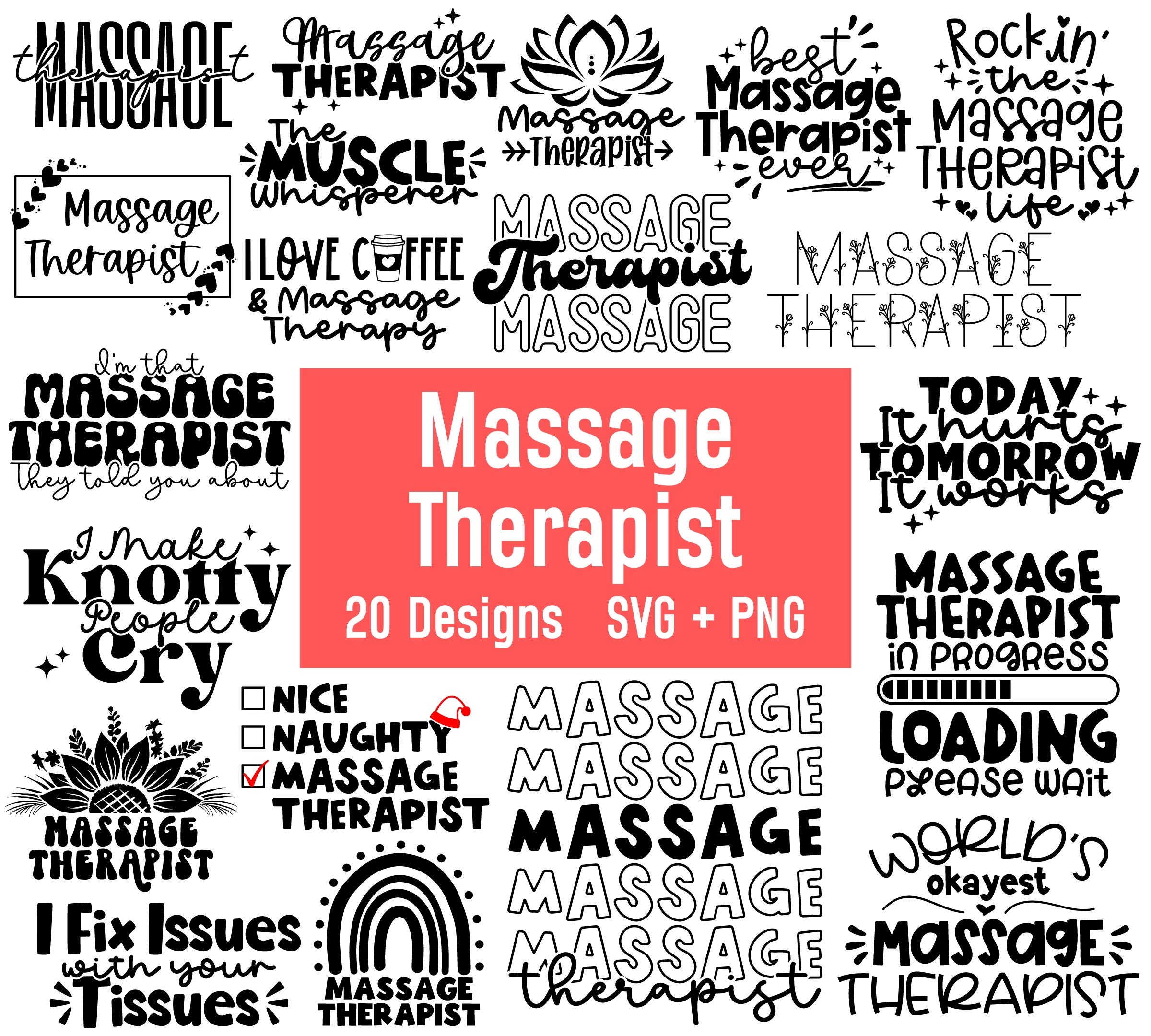 Massage Therapist Svg Bundle Massage Therapy Svg Massage Therapist Shirt Svg Certified