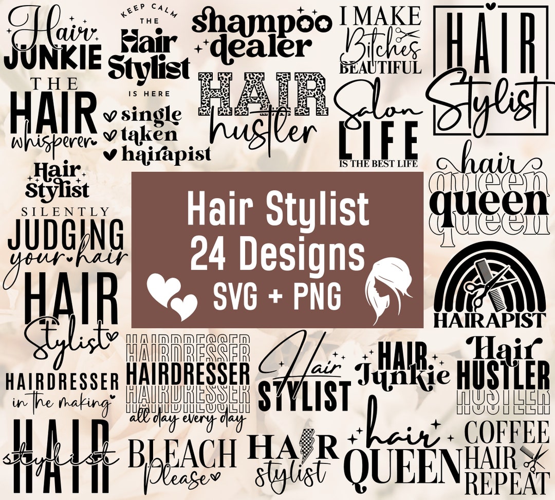 Hair Stylist Svg Bundle, Hairstylist Svg, Hairdresser Svg, Hair Stylist ...