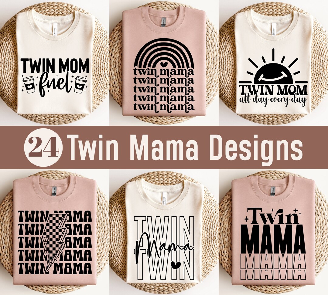 Twin Mama Svg, Twin Mom Svg Bundle, Twin Mama Shirt Svg, Mother of ...