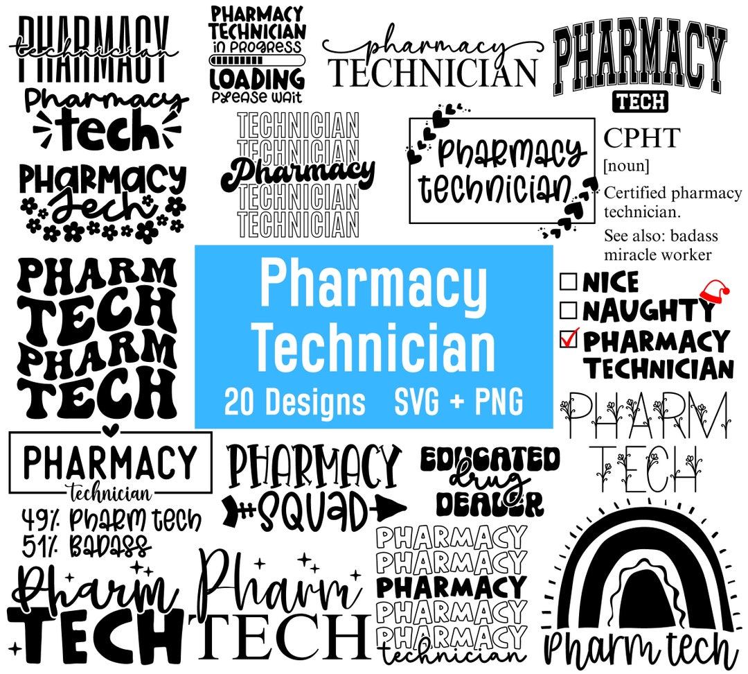 Pharmacy Tech Svg Bundle, Pharmacy Technician Svg, Pharm Tech Shirt Svg ...