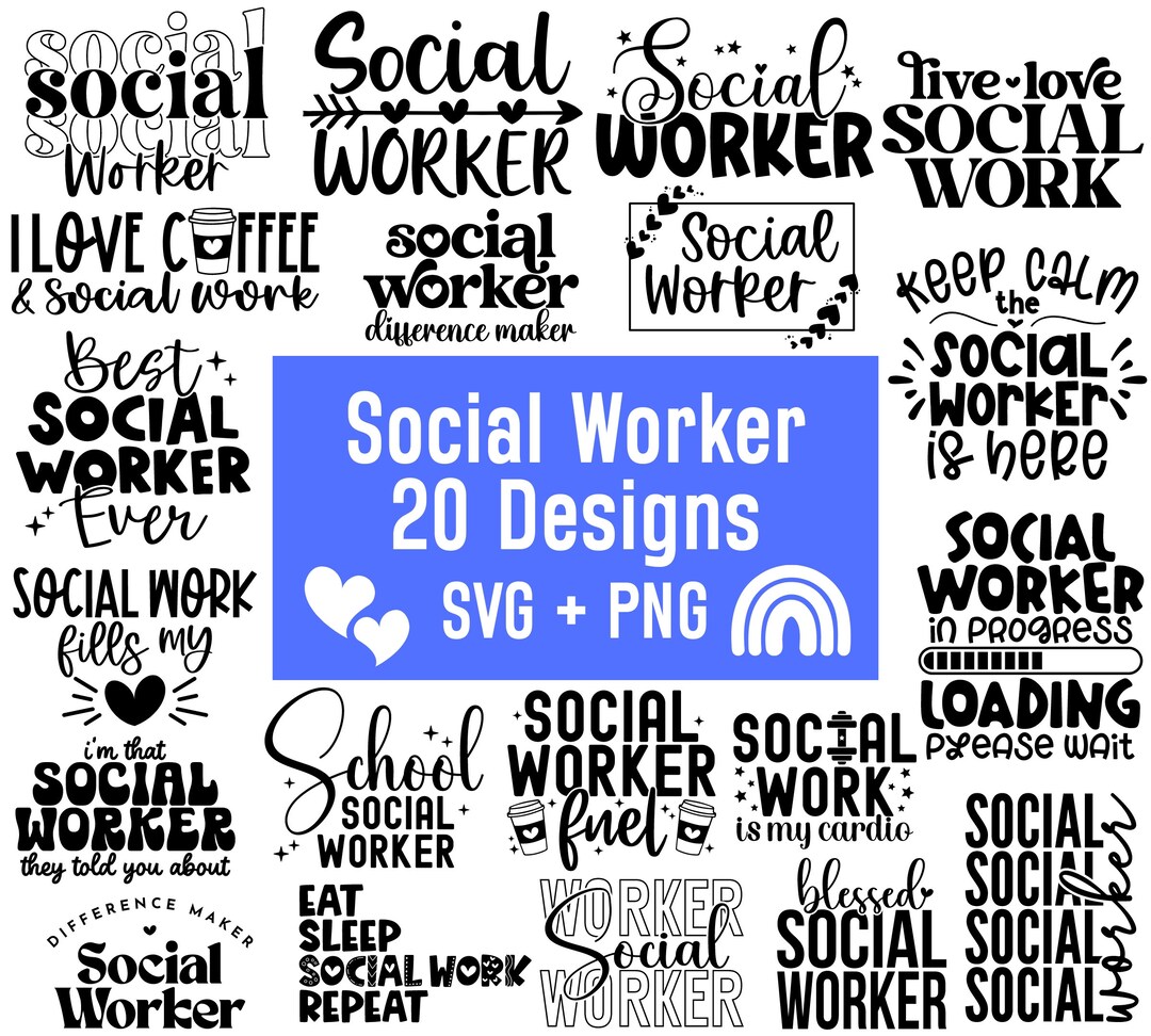 Social Worker Svg Bundle, School Social Work Svg, Social Worker Shirt ...
