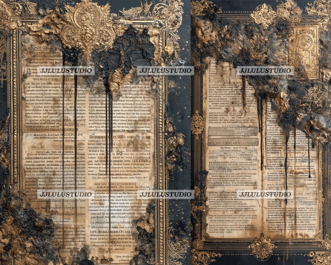 Dark Academia Junk Journal Pages, Printable Vintage Victorian Frame ...