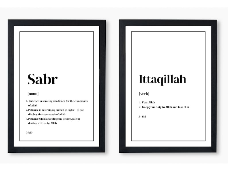 Types of Sabr Definition Poster Islamic Wall Art Reminder - Etsy