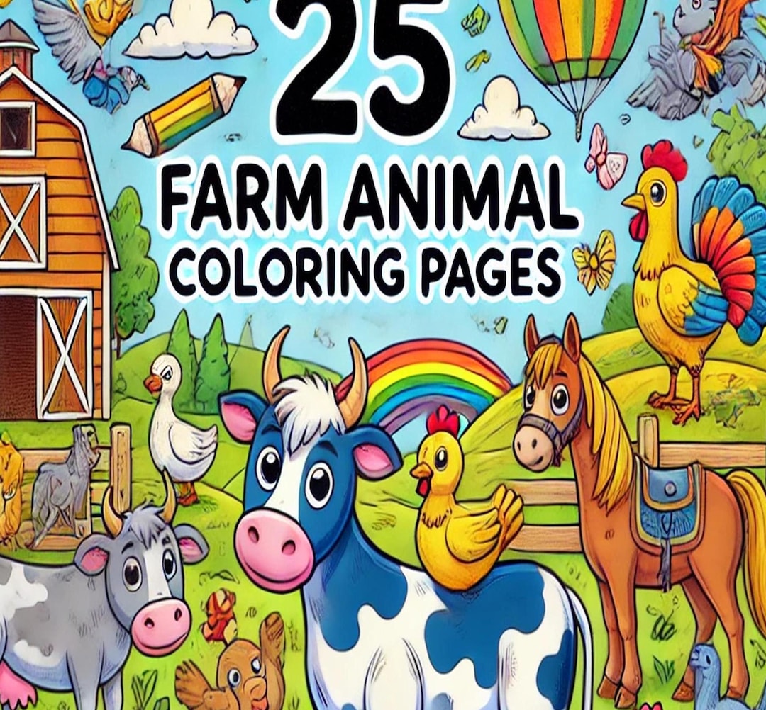25 pages à colorier à imprimer sur les animaux de la ferme pour les ...