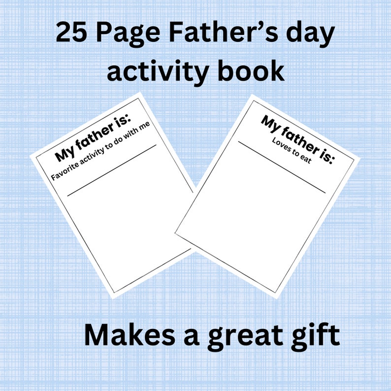 Father's Day Activity Book Printable Father's Day Activity Book Digital ...