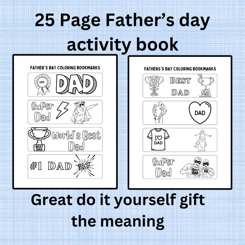 Father's Day Activity Book Printable Father's Day Activity Book Digital ...