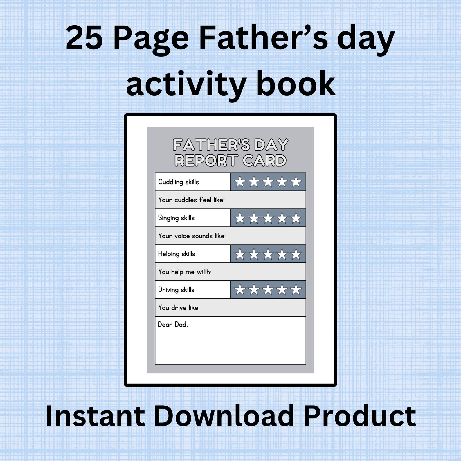 Father's Day Activity Book Printable Father's Day Activity Book Digital ...