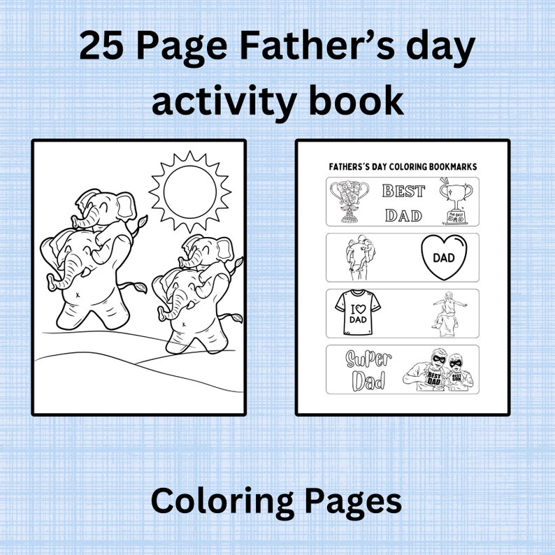 Father's Day Activity Book Printable Father's Day Activity Book Digital ...