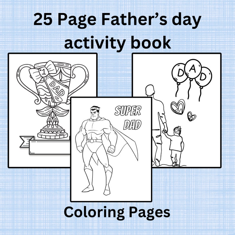 Father's Day Activity Book Printable Father's Day Activity Book Digital ...