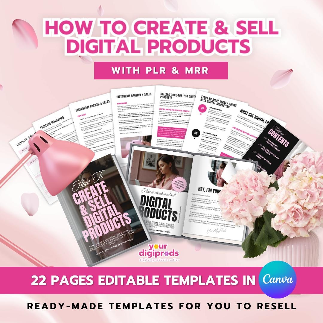 How to Create & Sell Digital Products Templates in Canva With PLR MRR ...