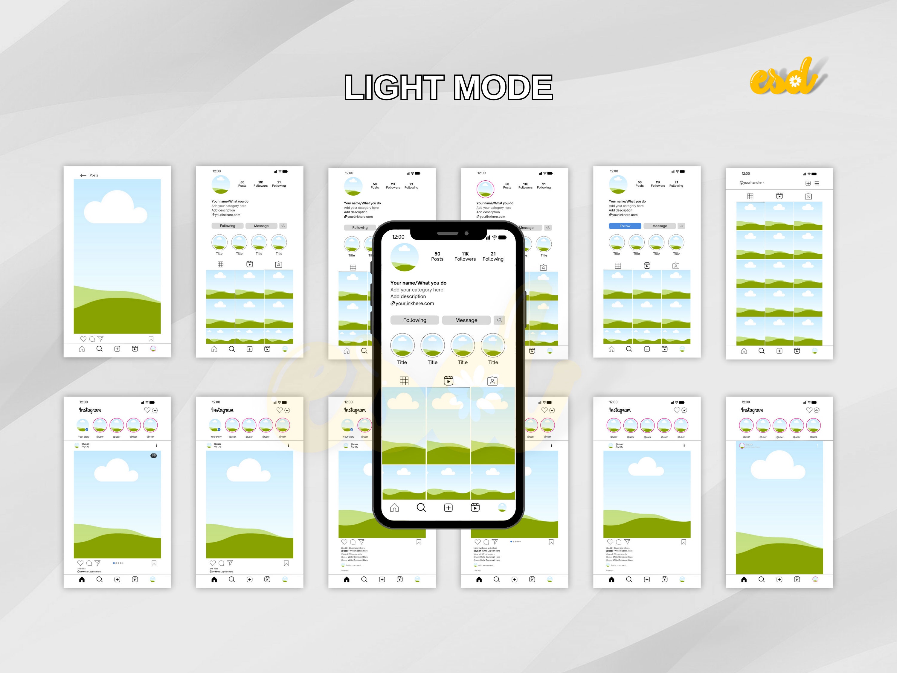 Instagram Mobile App Mockup Template in Canva, Editable Mockup ...
