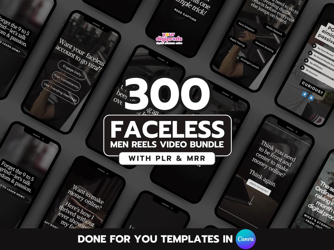 Faceless Man Reel Videos Bundle PLR MRR Private Label Rights Master ...