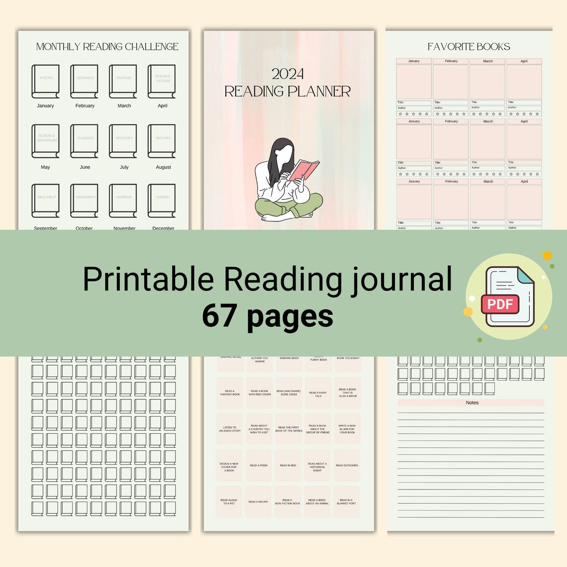 Printable Book Journal | Reading Journal Printable, Reading Tracker ...