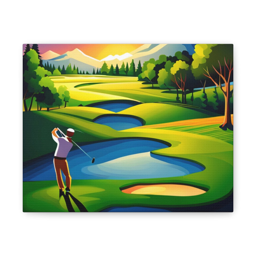 Golf Wall Canvas - Etsy