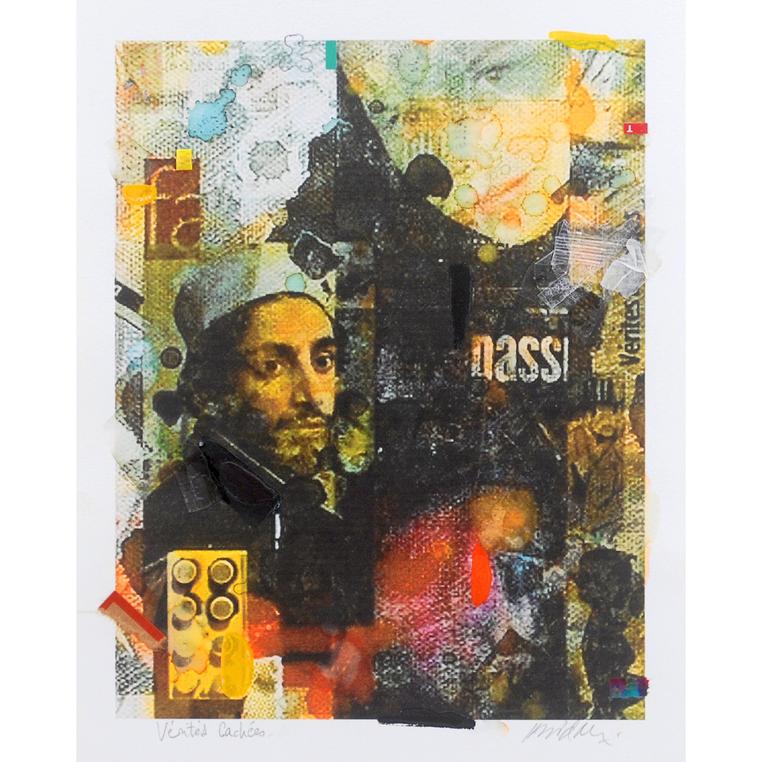 HIDDEN TRUTHS - Original Collage Art Print + Mixed Media Passe-partout ...