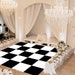 Black and White Checkered 4x4 Square Floor Wrap - Etsy