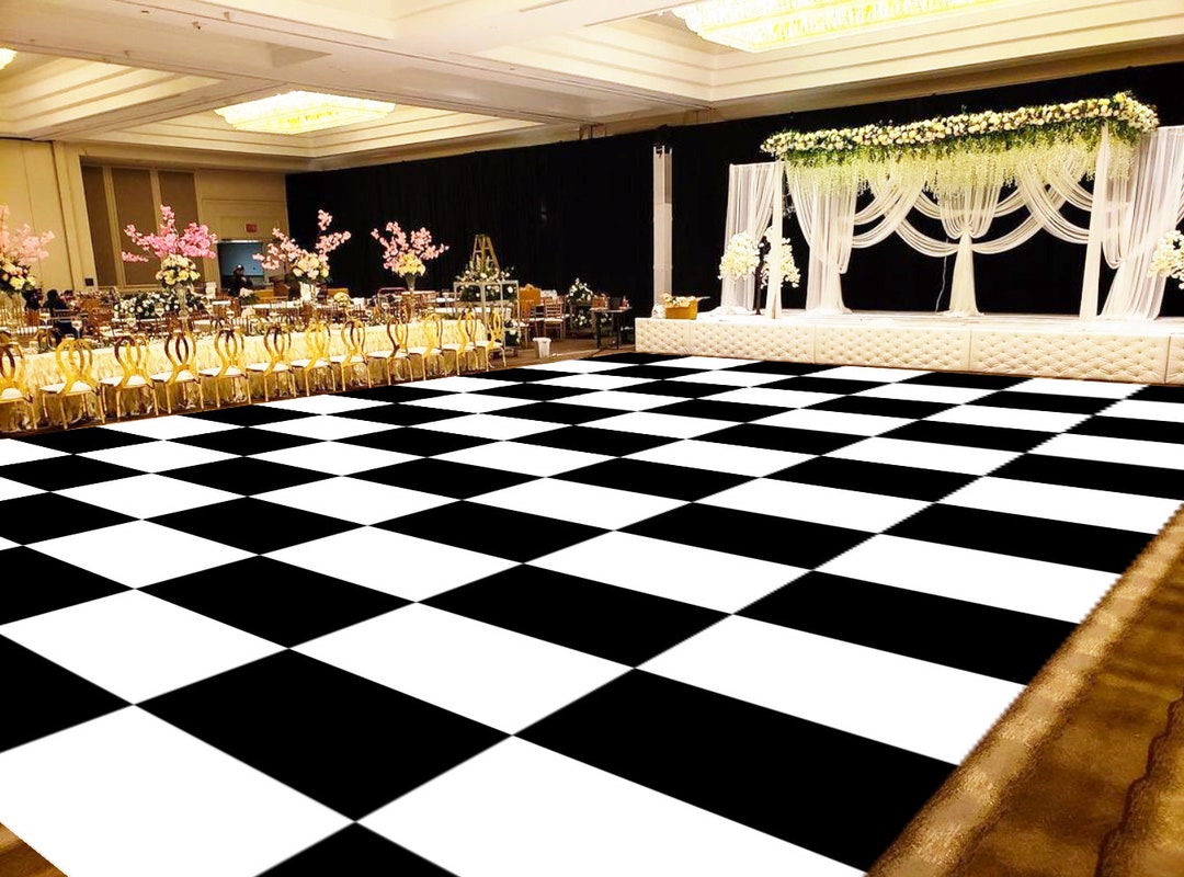 Black and White Checkered Floor Wrap - Etsy