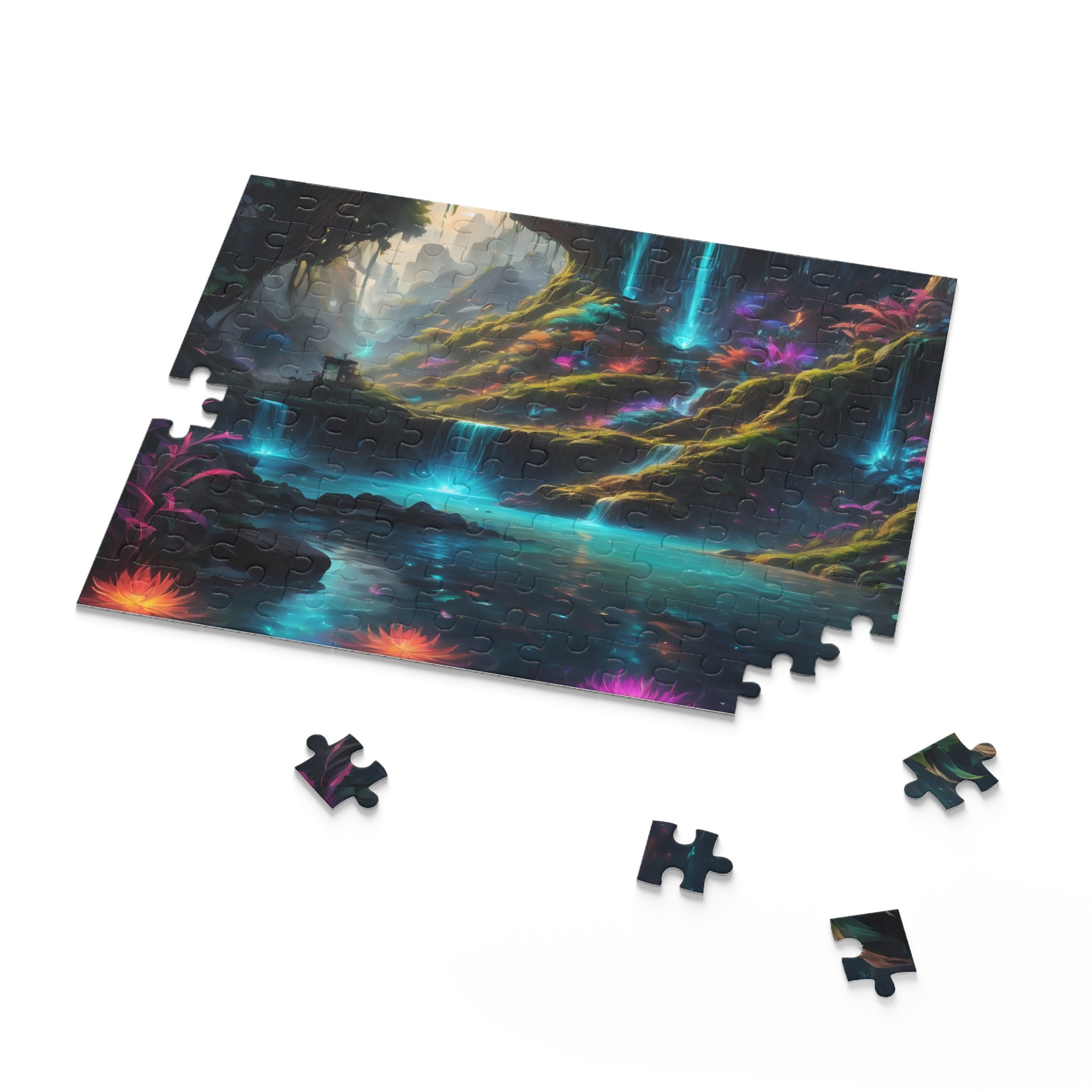 Fantasy Waterfall Puzzle 120, 252, 500-piece - Etsy