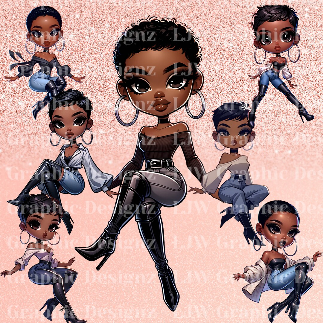 African-american Woman Clipart Bundle Unique and High-quality Designs ...