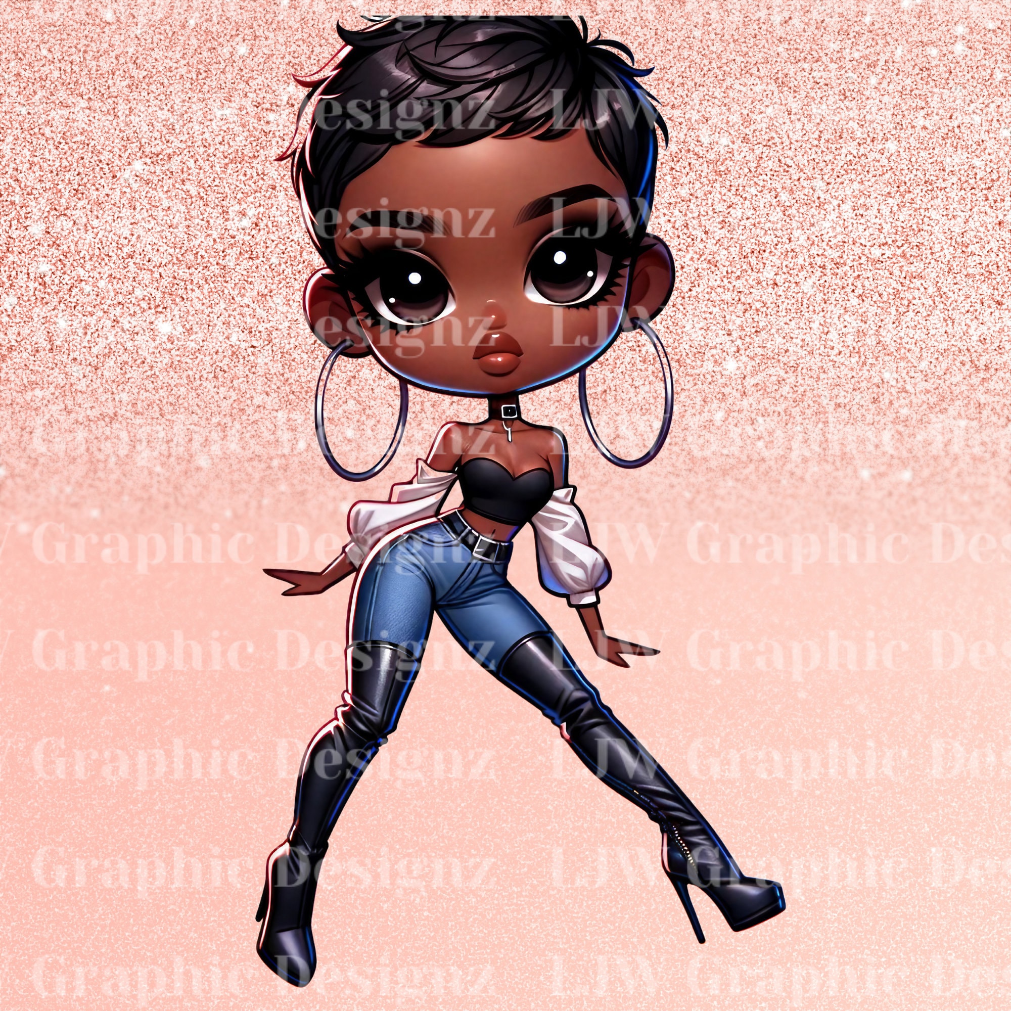 African-american Woman Clipart Bundle Unique and High-quality Designs ...