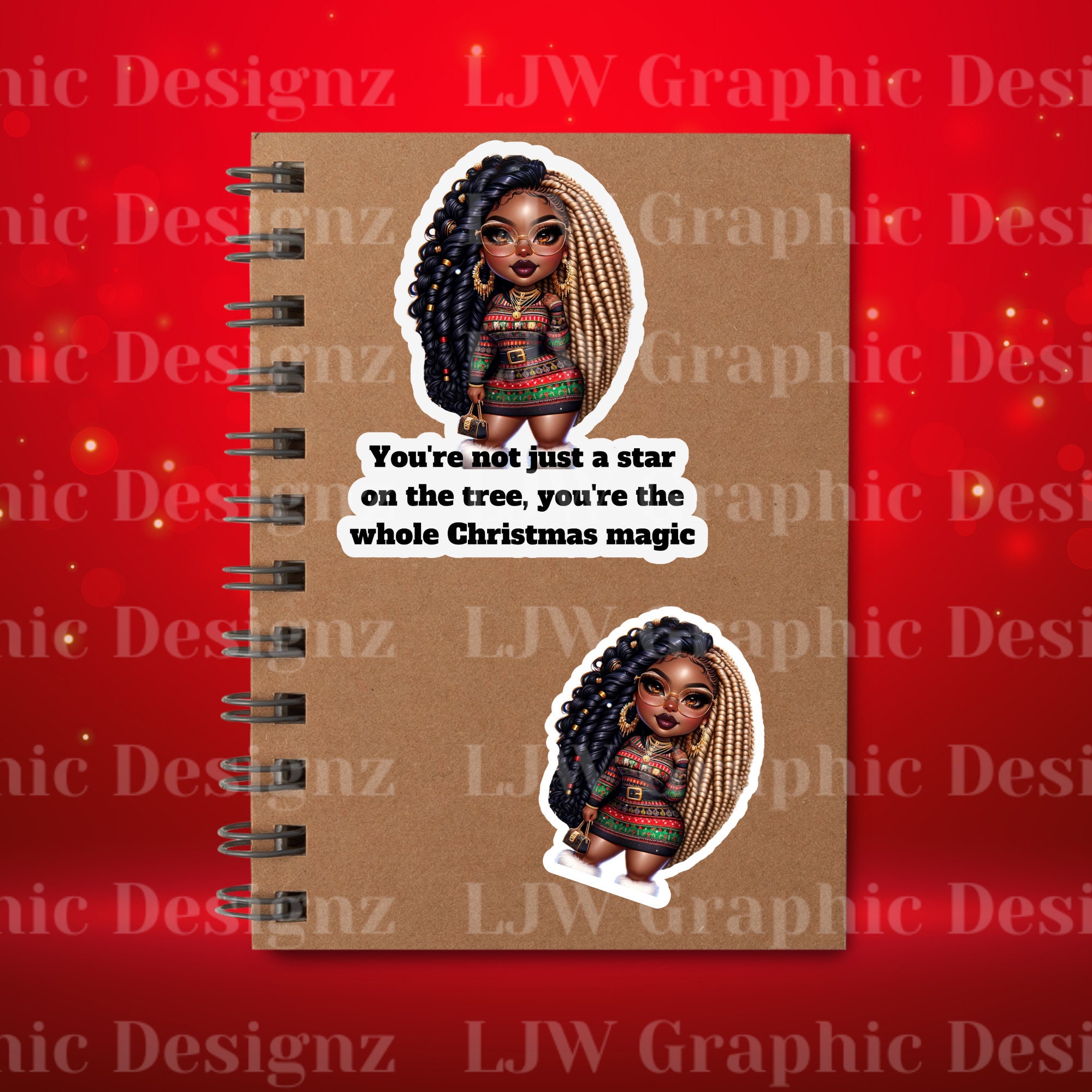 Digital Christmas Magic Clipart & Sticker Set Commercial Use Festive ...