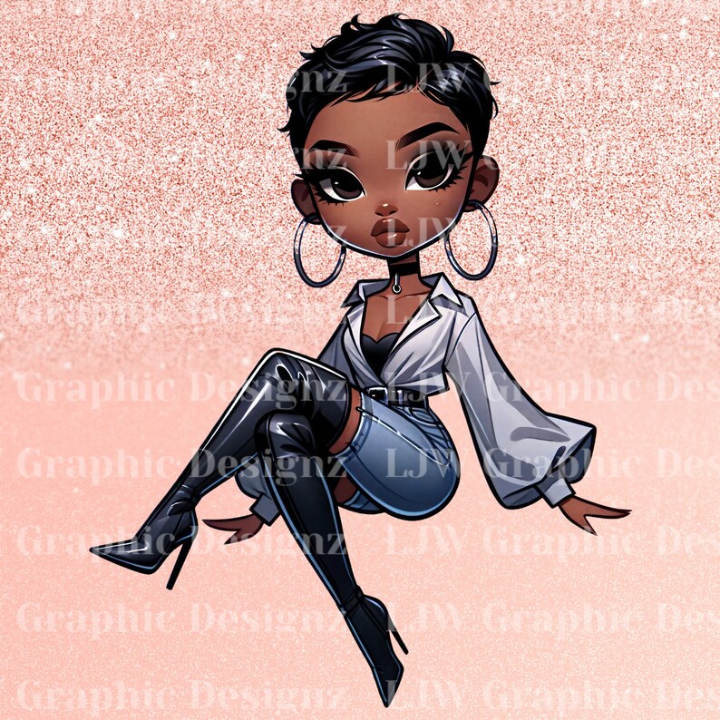 African-american Woman Clipart Bundle Unique and High-quality Designs ...