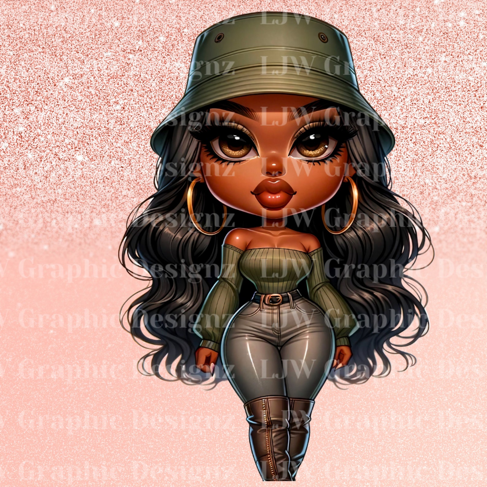Unique Chibi Digi Dolls Bucket Hat Collection - Etsy