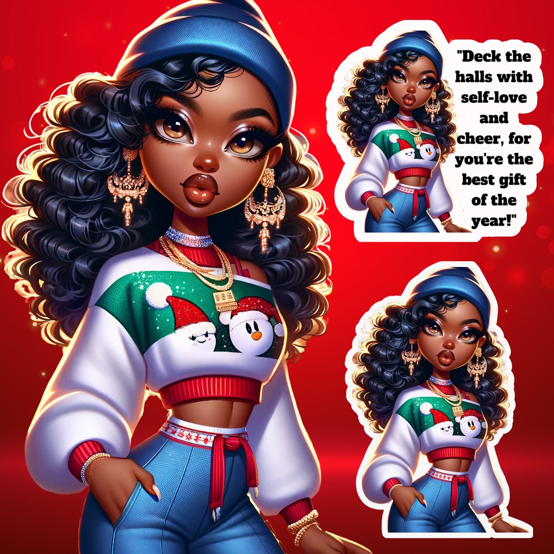 Digital Festive Holiday Cheer Clipart & Sticker Set Commercial Use ...