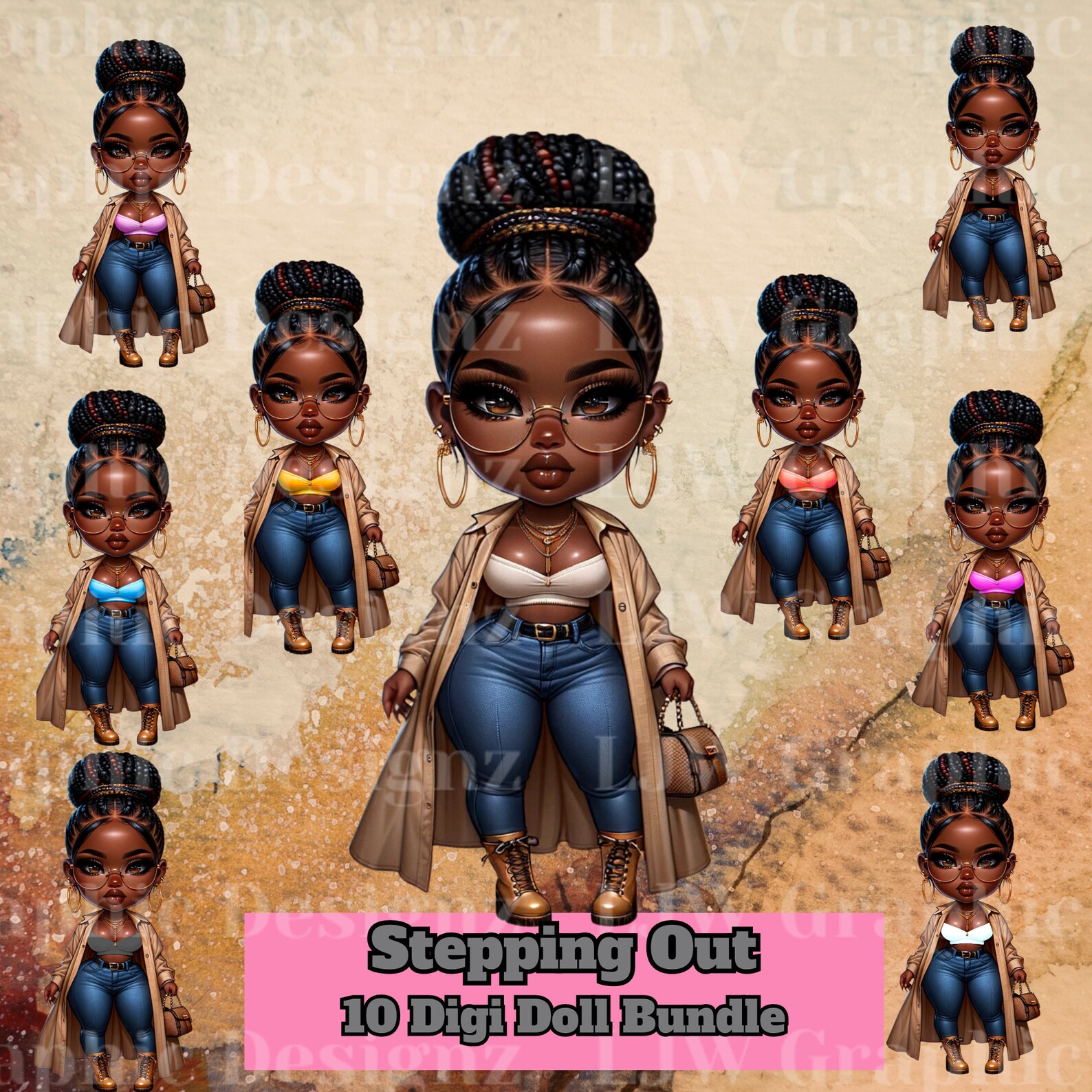 Stepping Out 10 Digi Doll Collection, High-res 8192x8192 Upscale ...