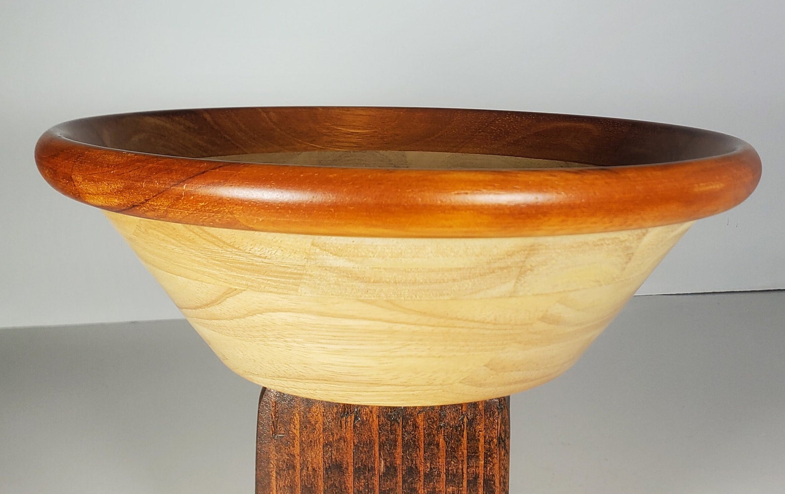 Mountain Woods - Cherry Rim, Wooden Serving or Decorative Bowl. Cottage ...
