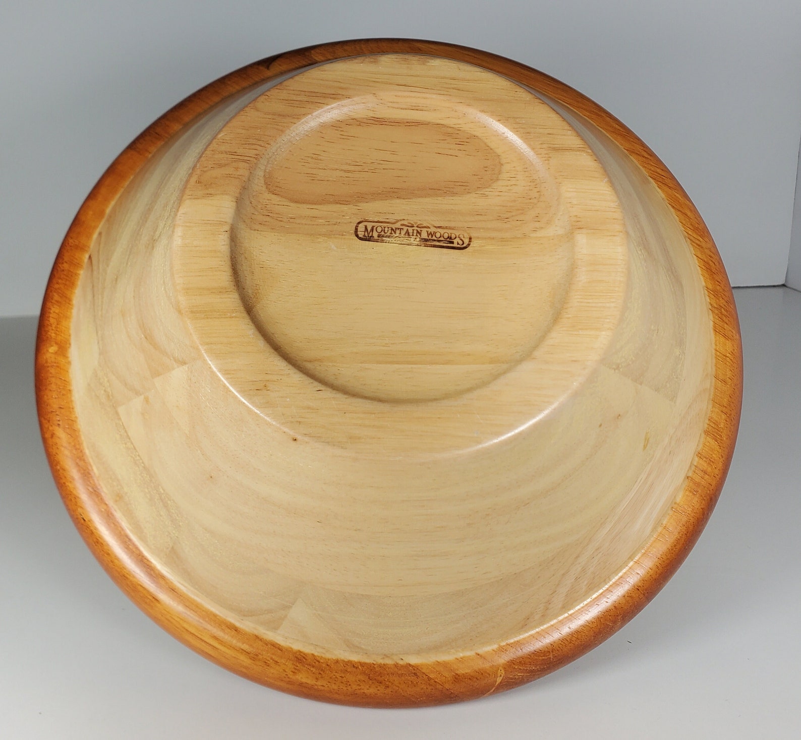 Mountain Woods - Cherry Rim, Wooden Serving or Decorative Bowl. Cottage ...