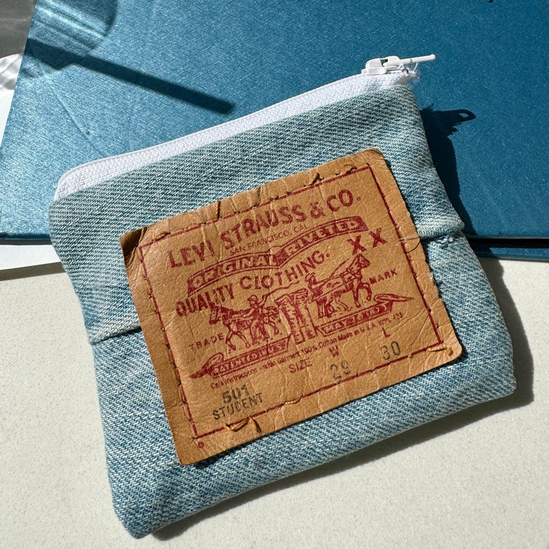 Denim Coin & Credit Card Purse - Upcycle Levis - Etsy