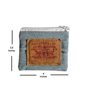 Denim Coin & Credit Card Purse - Upcycle Levis - Etsy