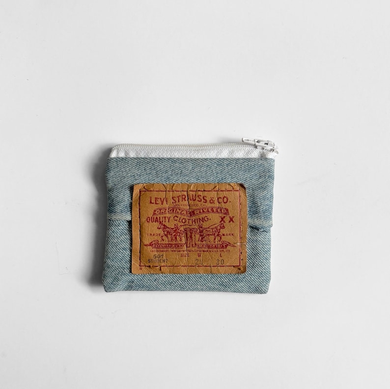 Denim Coin & Credit Card Purse - Upcycle Levis - Etsy