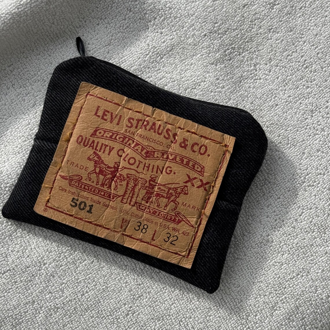 Black Denim Coin & Credit Card Purse - Upcycle Levis - Etsy