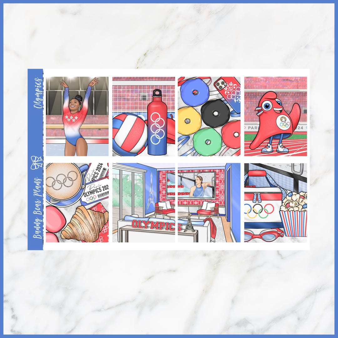 Olympics Vertical Weekly Planner Sticker Kit - Etsy