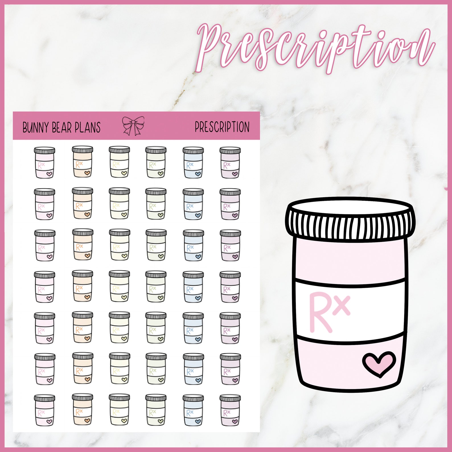 Prescription Doodle Planner Stickers - Etsy
